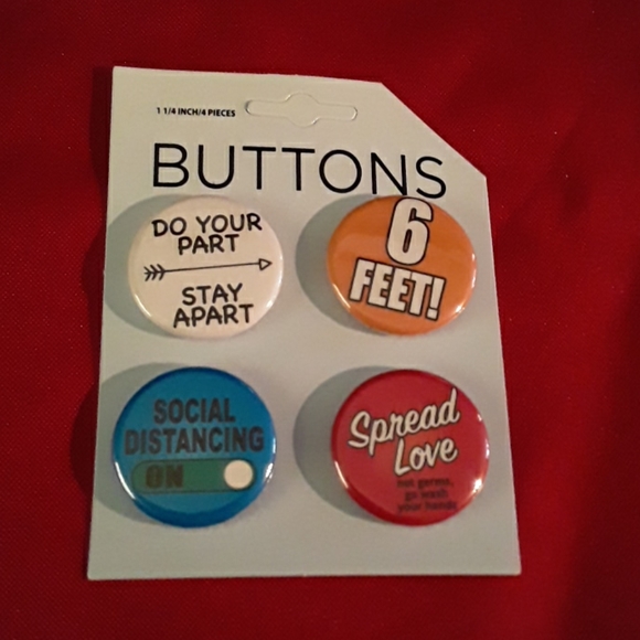 Other | Set Of Social Distancing Buttons | Poshmark